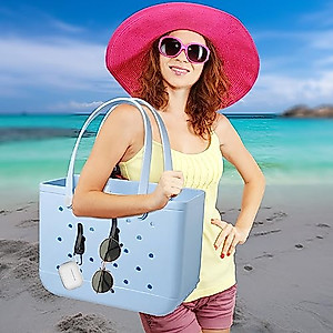 4PCS Hook Accessories for Bogg Bags Cup Holder Connector Key Holder Insert Hook for Bogg Bag-Secure and Organize Your Items in Your Beach Tote Bag-Black