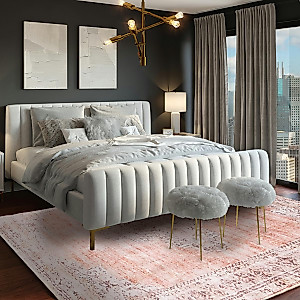 Alwoligag Washable Vintage Rug 2x3 Entrance Rug Non-Slip Indoor Doormat, Bedroom Kitchen Entrance Bathroom Boho Small Rugs (Pink Rug)