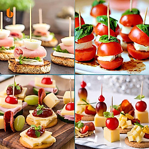 Urbanstrive Sturdy Safe Toothpick Holder with 800 Natural Wood Toothpicks for Teeth Cleaning, Unique Home Design Decoration, 2 Pack, Pink