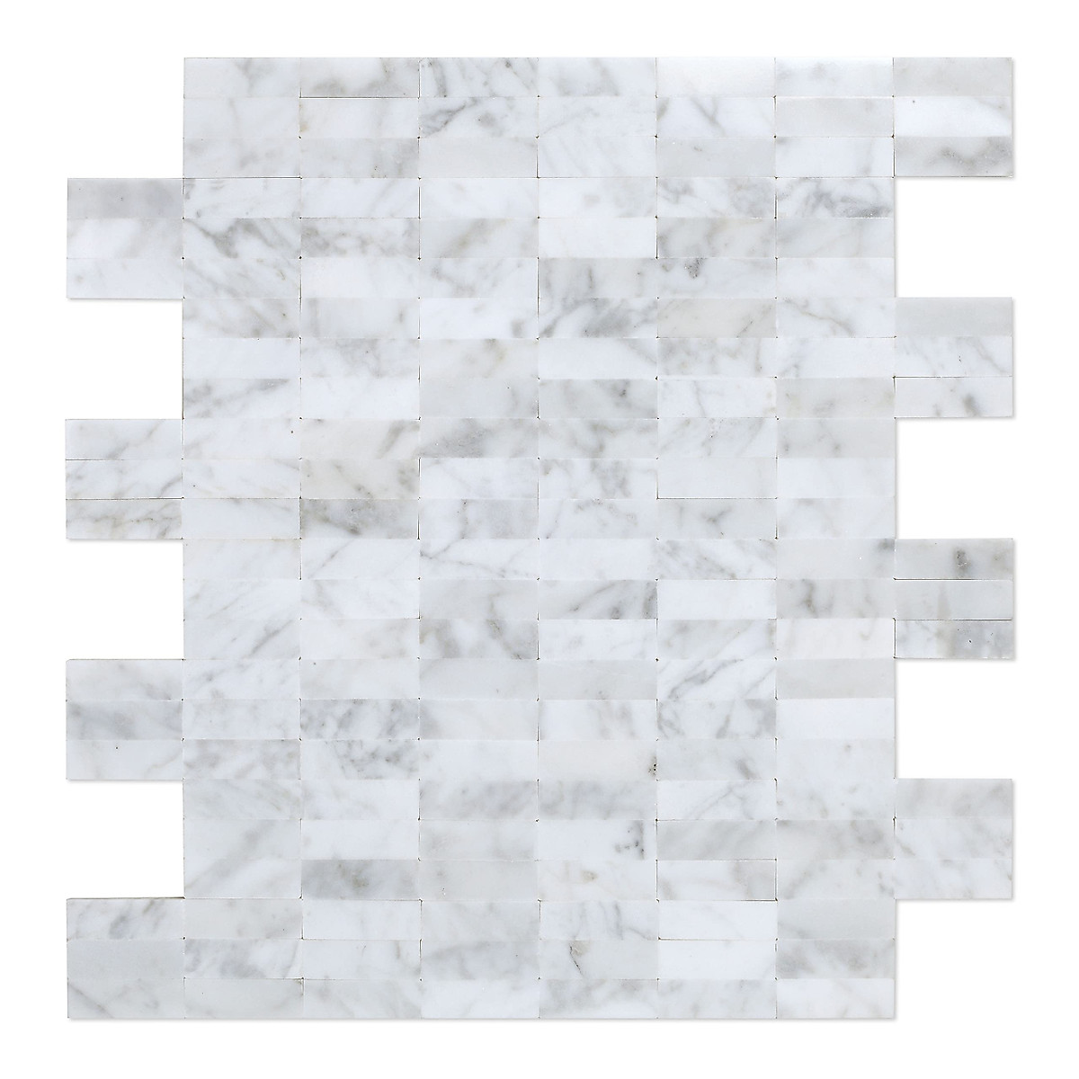 SpeedTiles FREEZY Timeless Natural Stone Tiles - Modern Peel & Stick Marble Tiles for Kitchen Backsplash, Fireplace, Interior Wall - 3X Faster Installation with No Mortar, No Grout - Sample