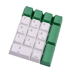 Keycap PBT Backlit Keycaps Cherry MX Key Caps for 104/108 Backlit Mechanical Gaming Keyboard Numeric Keyset Keycap Set (Color : White)