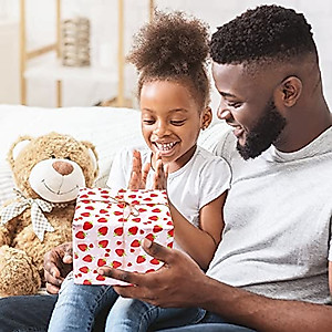 Strawberry Wrapping Paper, 7 Sheets Strawberry Party Gift Wrapping Paper Folded Flat 28 x 20 Inch, Cute Sweet Strawberries Fruity Design Gift Paper for Holiday, Wedding, Baby Shower, Birthday Party