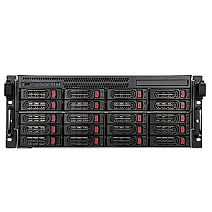 SilverStone Technology RM43-320-RS 4U 20-Bay 2.5" / 3.5" HDD/SSD rackmount Storage Server Chassis with Mini-SAS HD SFF-8643 12 Gb/s Interface, SST-RM43-320-RS