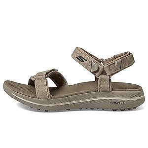 Skechers Women's Arch Fit Spikeless Golf Sandal Sneaker, Taupe, 7
