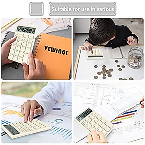 VEWINGL 12 Digit Calculator,Hold with one Hand,4 Function Calculator with Large LCD Display for Office,School,Home & Business Use,Automatic Sleep,5.4 * 3.3in