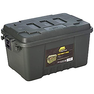 Plano Storage Trunk - 56 Quart (1619) - Black, 24X15X13-Inch (2 Pack (56 Quart))