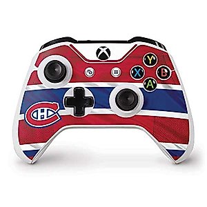 Skinit Decal Gaming Skin Compatible with Xbox One S Controller - Officially Licensed NHL Montreal Canadiens Home Jersey Design