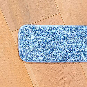 Bulk 18" Microfiber Wet Mop Pads Wholesale - Case Quantity (108 Count) | Use with Any Velcro Style Mop Frame | Machine Washable
