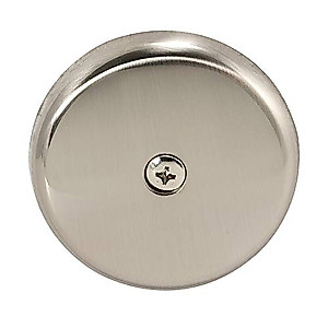 Eastman Single Hole Overflow Face Plate with Brass Screw, PVD Brushed Nickel, 35202