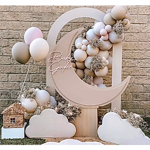 Fonder Mols Nude Balloon Garland Kit, 124pcs Double Stuffed Cream Peach Nude Balloons for For Gender Reveal Party, Birthday Party, Baby Shower, Bridal Shower, Girls' Party Decorations