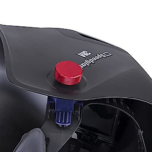 3mirrors Welding Hood Fasteners Pipeliner Welding Hood Parts Helmet Screws Headgear Replacement Parts Accessories Screws Flip Hood Aluminum - 1 Pair (Red Anodized Knurled)