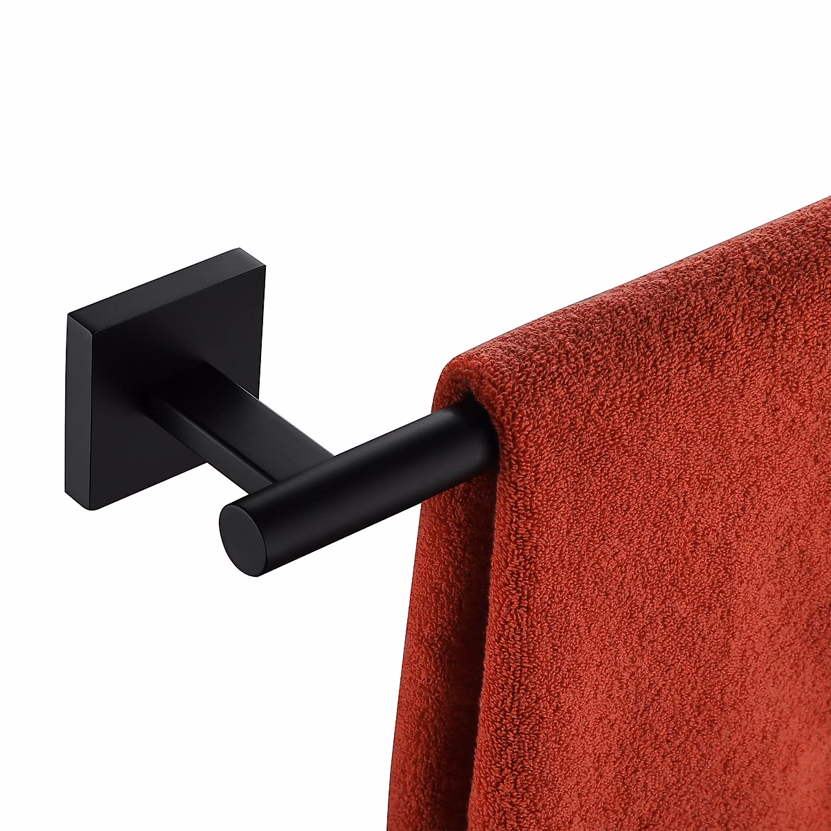 KOKOSIRI Towel Rails Bathroom Towel Bars Matte Black 24 Inch Bath Towel Holder for Cabinet Kitchen Wall Stainless Steel B4005BK-L24