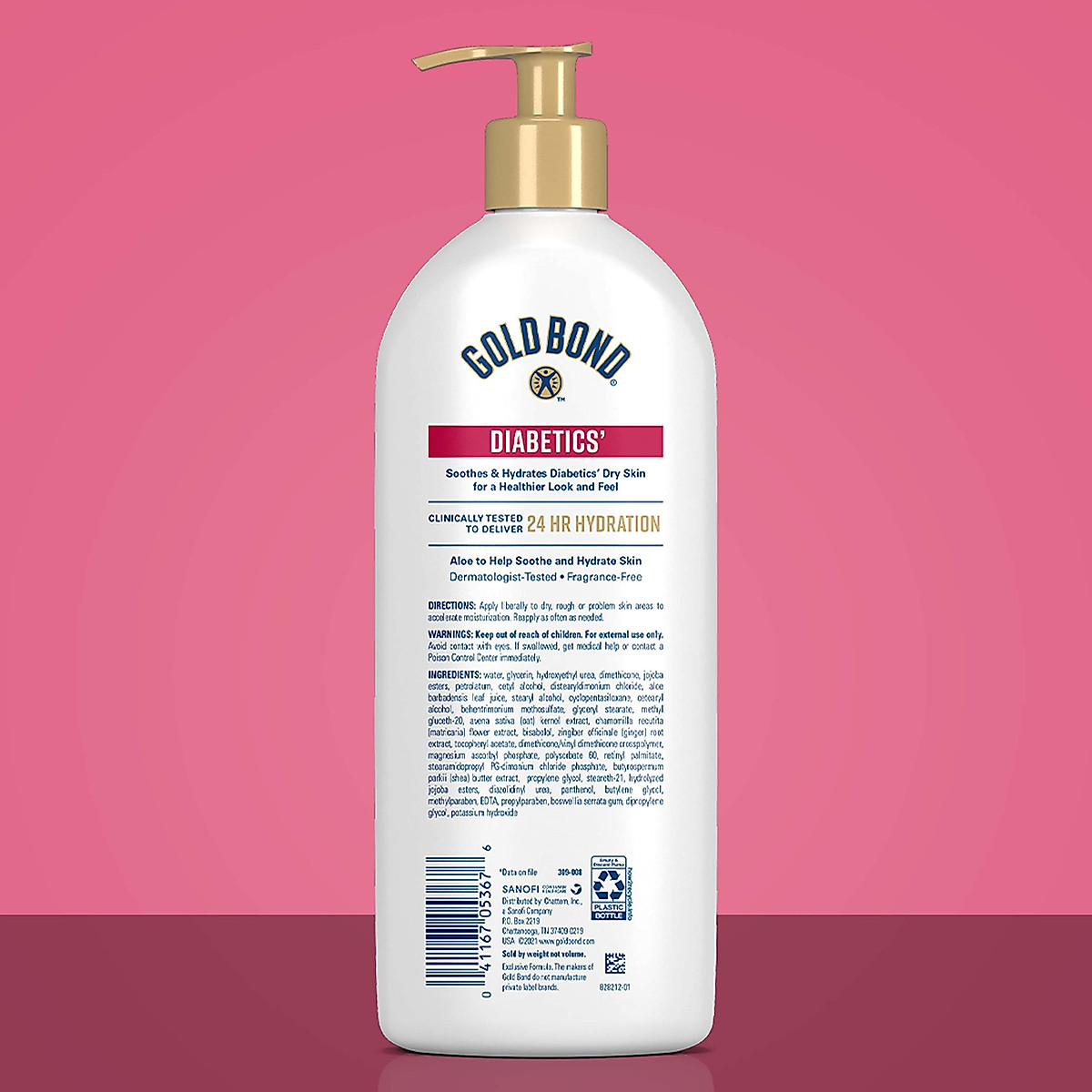 Gold Bond Diabetics' Dry Skin Relief Body Lotion, 18 oz., With Aloe to Moisturize & Soothe