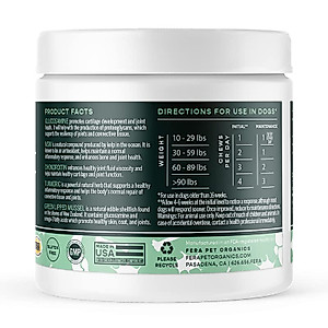 Fera Pets Hip + Joint Dog Supplement, Joint Support for Dogs with Glucosamine Chondroitin and MSM, Joint Care and Health Support Chewy Dog Treats, 90 Soft Chews