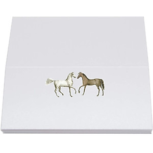 Two Horses Place Cards, Set of 25, Pre-cut and Scored - Wedding, Party, Dinner, and Special Events - Made in the USA