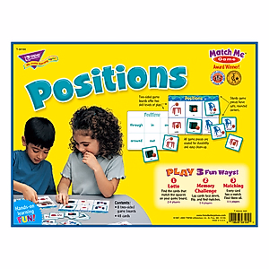 Trend Enterprises: Match Me Game–Positions, Learn 16 Position Concepts and Words, Develop Matching and Memory Skills, Play 3 Different Fun Ways, Ages 3 and Up