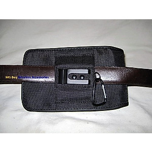 Mgbca Nylon, Tablet Sleeve Pouch, Extended Vertical Black Holster Pouch Case W/Fixed Belt Clip fits Amazon Kindle Fire 6.0 Inch 4th Gen Tablet