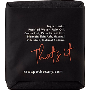 Raw African Black Soap, 100% All Natural by Raw Apothecary- Fair Trade Certified, Cruelty Free, Organic and Unrefined (1 Pound)