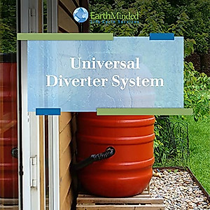 EarthMinded FlexiFit Universal Diverter System - Works with Standard Rectangular Downspouts - Easily Connects Your Existing Rain Barrel to a Downspout Diverter System