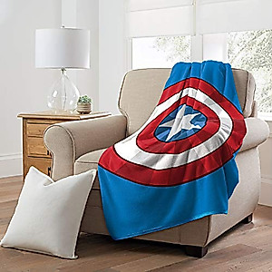 Marvel's Avengers, "The Shield" Micro Raschel Throw Blanket, 46" x 60", Multi Color