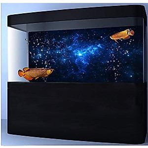 FILFEEL Aquarium Background Fish Tank Decorations Pictures PVC Adhesive Poster Stars Style Backdrop Decoration Paper Cling Decals Sticker(61 * 30cm)