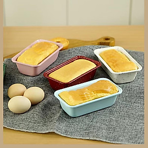 HYTK Small Mini Loaf Pans Nonstick Bread Pans Set for Toast Cute Little Cake Baking Tin 6.1x3.5x1.77 inch Thicken Carbon Steel Oven Air Fryer Instant Pot Bakeware 6 Pack