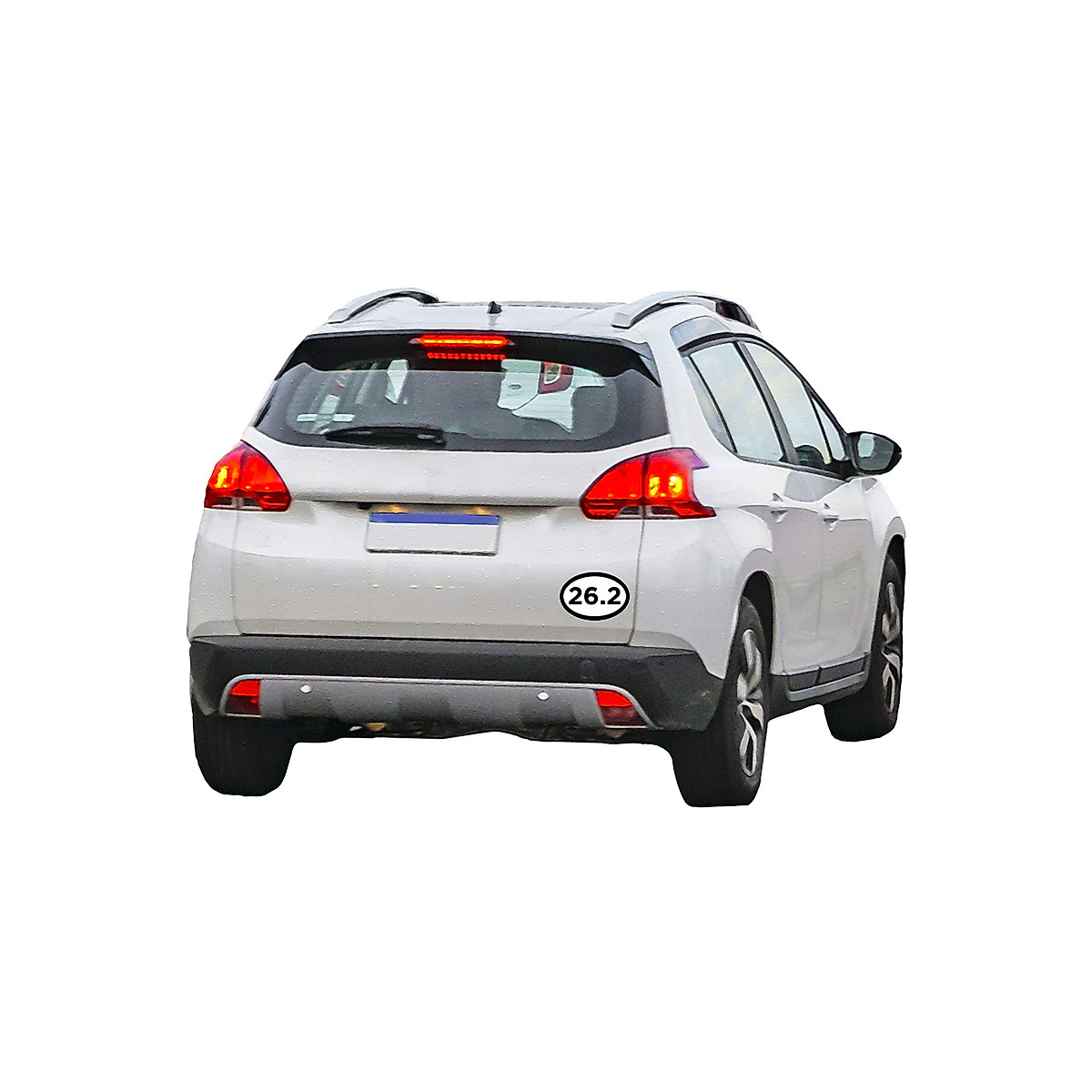 26.2 Full Marathon White Oval Car Magnets - 4x6 Oval Automobile Magnet Heavy Duty UV Waterproof (26.2 Marathon)