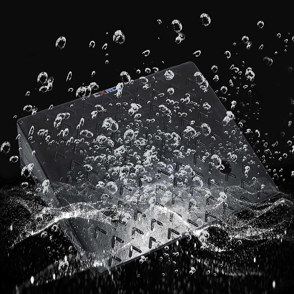 CXRCY Rubber Curb Ramp 6” Rise 2 Pack Industry Heavy Duty Black Threshold Ramps with 4 Expansion Bolts for Sidewalk, Loading Dock, Driveway, Wheelchair, Car, Bike