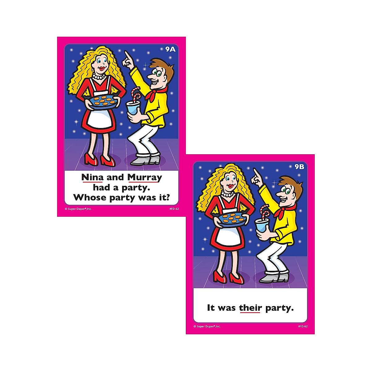 Super Duper Publications | Using His, Her, & Their Fun Deck Flash Cards | Educational Learning Resource for Children