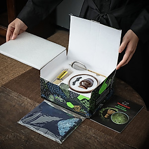 TEANAGOO Matcha Tea Set, Japanese Tea Set, Matcha Bowl, Matcha Bamboo Whisk, Scoop, Sifter, Matcha Whisk Holder, Matcha whisk stand, Matcha whisk set N16,Matcha Green Tea Powder Kit. Matcha Tea Kit…