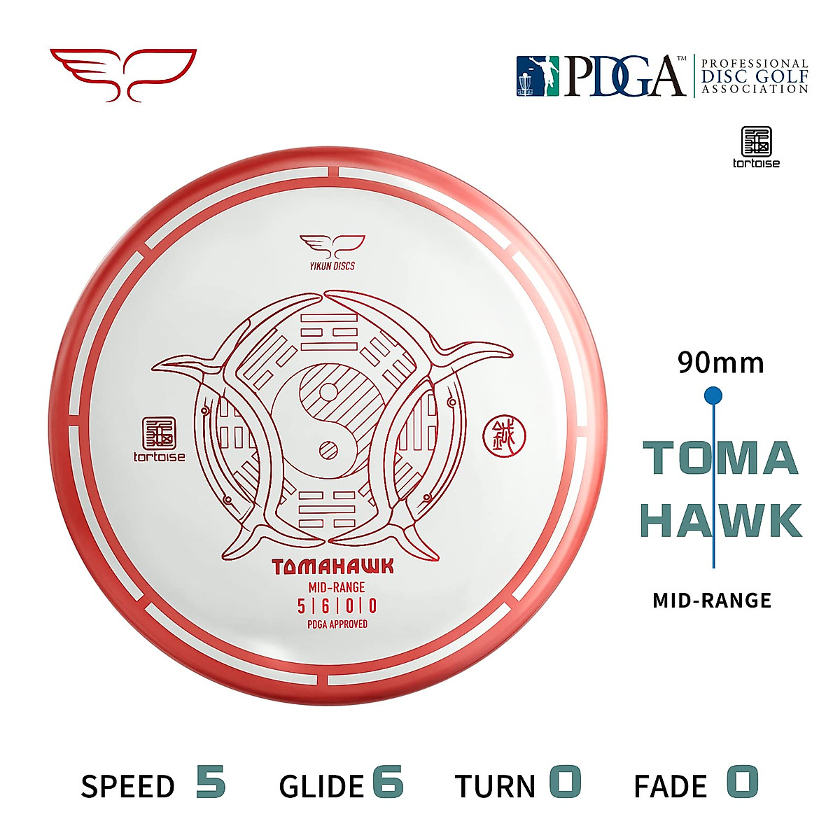 Yikun Professional Disc Golf Midrange 170-175g Professional PDGA Approved Golf Mid-Range Disc Golf Overstable Midrange Discfor Outdoor Games and Competition