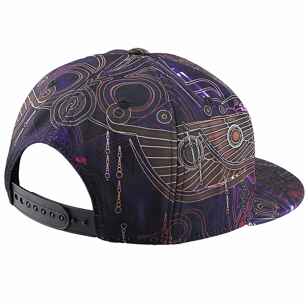 moonsix Unisex Snapback Hats,Adjustable Flat Bill Baseball Caps Dancing Hip Hop Cap,Style H