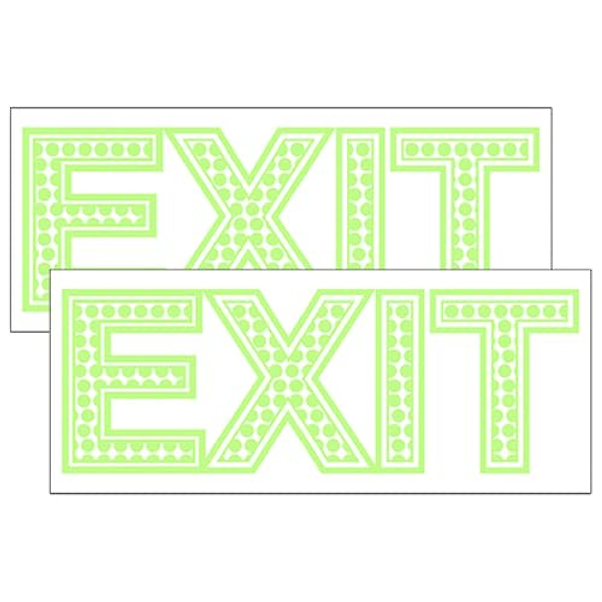 OSALADI 5sets Export Sticker Signs Stickers Exit Sign Protection Sticker Exit Sticker Shopping Mall Exit Decal Sign Sticker Direction Indicator Sticker Glowing Sticker The Pet 2sheets*5