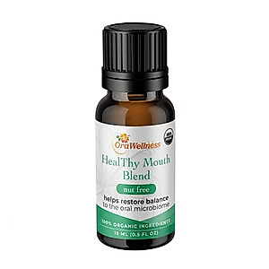 OraWellness Nut Free Healthy Mouth Blend Organic Toothpaste & Mouthwash Alternative Tooth Oil, Natural Mouth Rinse for Healthy Teeth & Gums for Women, Men and Kids, Pack of 1