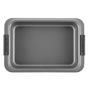 Anolon Advanced Nonstick Baking Pan With Lid / Nonstick Cake Pan With Lid, Rectangle - 9 Inch x 13 Inch, Gray