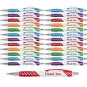 "Thank You" Gift Pens with gripper for Events, Parties, Employee Appreciation & More (25 Pack)