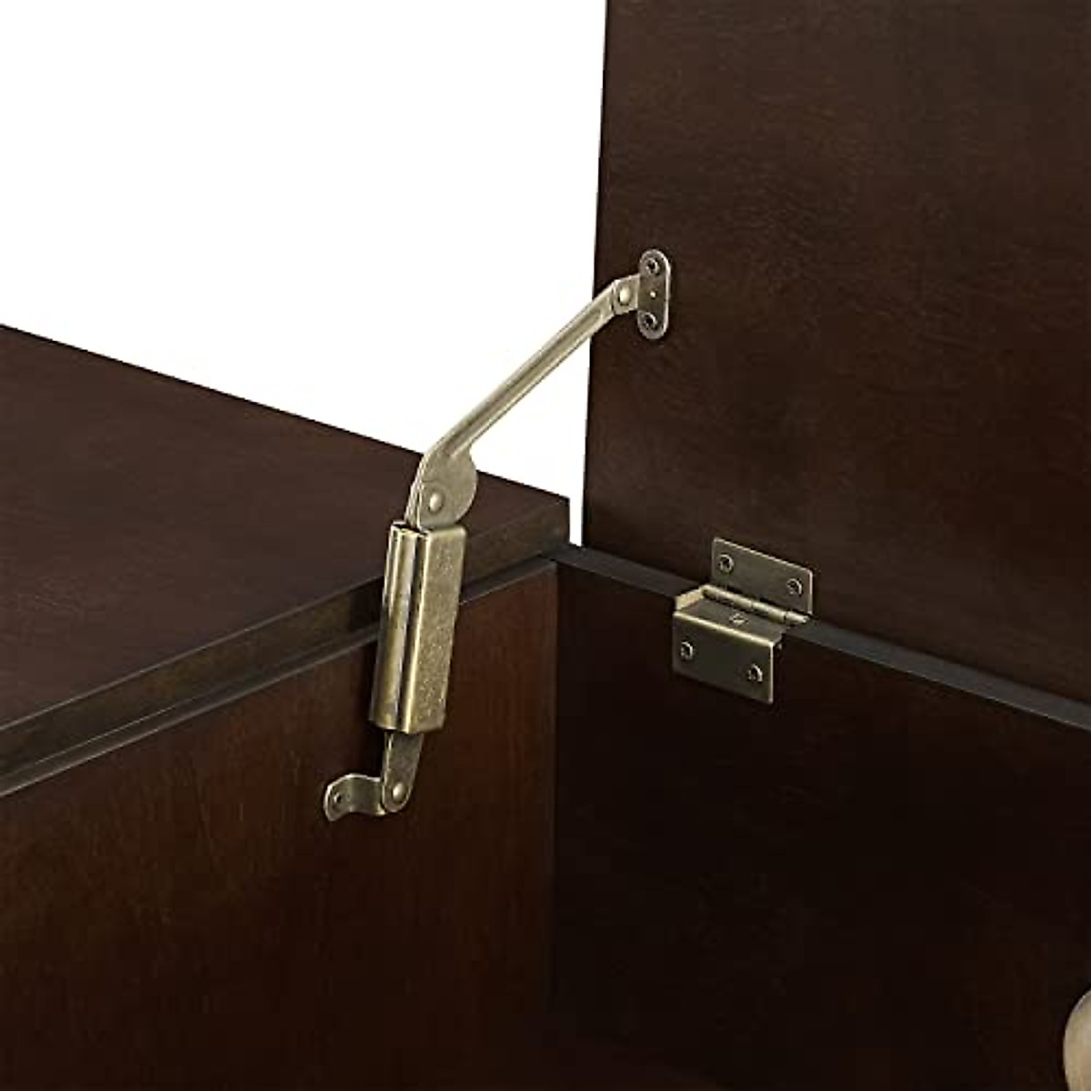 Crosley Furniture Asher Media Console and Record Player Stand with Storage for Vinyl Records, Dark Brown