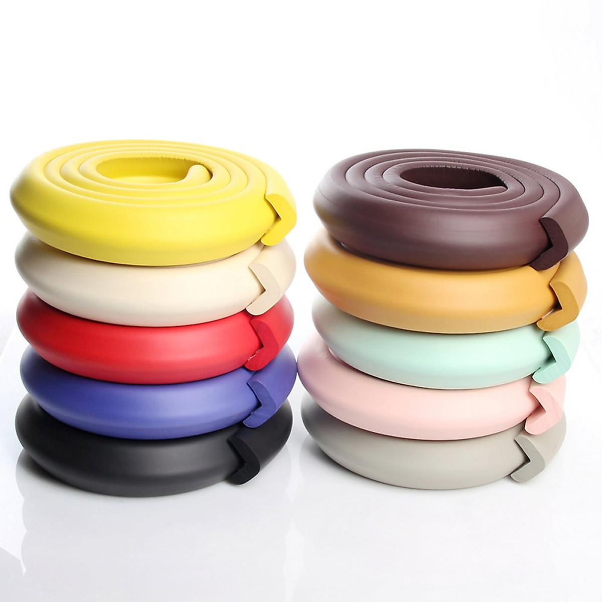 Elf Star Extra Thick Premium High Density Furniture Table Edge Protectors Foam Baby Safety Bumper Guard 2 Meters (6.5 Ft) Brown