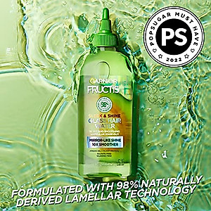 Garnier Fructis Sleek & Shine Glass Hair Water 10 Second Liquid Rinse Out, 98 Percent Naturally Derived Lamellar, for Shiny Hair (Packaging May Vary)
