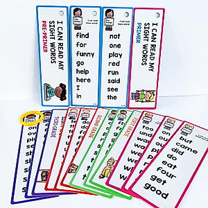 Richardy 220 Sight Words Flashcards, 5 Level Pre-Primer/Primer / 1st Grade / 2nd Grade / 3rd Grade, Toddler Learning Toys, Preschool Learning Supplies Pre K, Preschool, Kindergarten, 1st, 2nd Grade