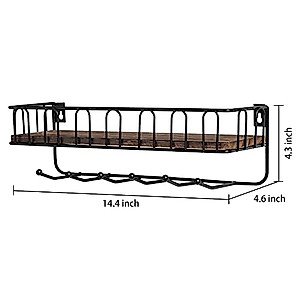 Key Holder for Wall，Key Hooks for Wall, Mail Organizer Wall Mount Key Rack Hanger Holder Decorative Metal Wire Mesh Mail and Key Holder for Wall with Shelf, Entryway, Bathroom, Living Room by DB