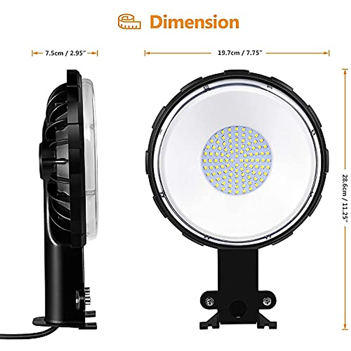 Bellanny 2PCs 100W LED Barn Light, 10000LM 5000K Daylight White Commercial Street Light, Dusk to Dawn IP65 Waterproof Outdoor Security Area Light for Yard, Garage, Patio