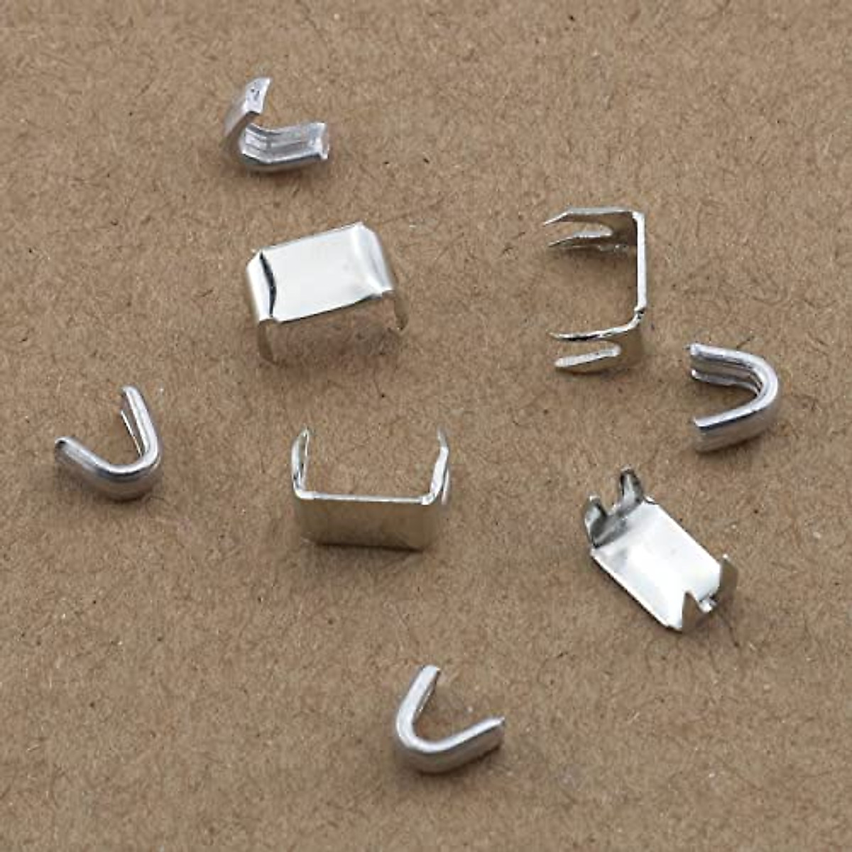 Zipper Top and Bottom Stop ZCZQC 50PCS #5 Silver Zipper Bottom Stops and 50PCS Top Stops for Zipper Repair