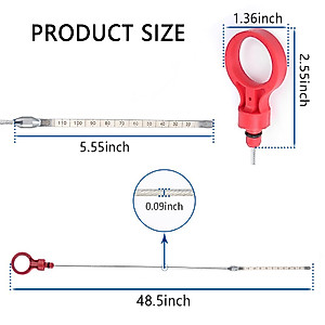 NHHC Automatic Transmission Dipstick Compatible with Jeep Dodge Chrysler with 2.7 3.5 3.6 3.7 5.7 6.1 6.4L Transmission Oil,OEM#8863B 9336 42RLE NAG1 Transmission Fluid Dipstick with O-Sealing Cap