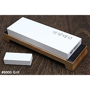 Yoshihiro Professional Grade Toishi Japanese Whetstone Knife Sharpener Water Stones (#6000 grit)
