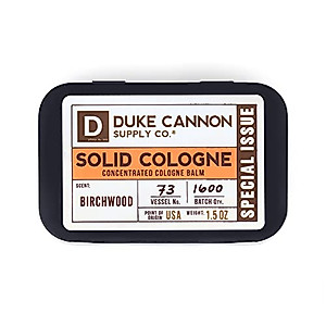 Duke Cannon Supply Co. Solid Cologne - Men's Concentrated Balm, 1.5 oz. (Birchwood)