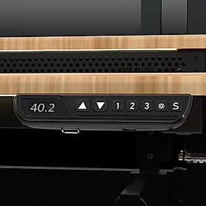 VERSADESK® Foundry Bench 80" x 80" Extra Wide L-Shaped Split-Level Corner Standing Desk | Electric Height Adjustable. 1" Bamboo Surface. USB & USBC Charging Ports. Mobile App Controllable.