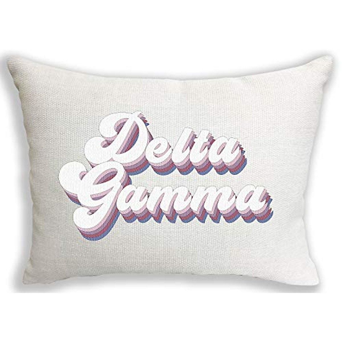 Sorority Shop Delta Gamma Pillow – Retro Design, 12" x 16" Lumbar Pillow Sorority