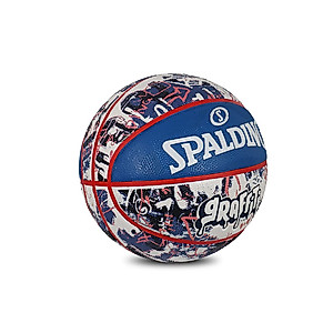 Spalding Graffiti Rubber Basketball Official Full Size 7 (Blue-Red)