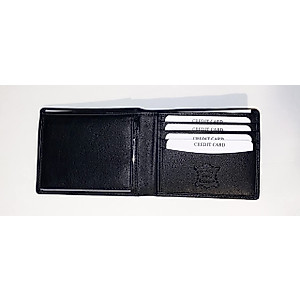 Mens RFID Blocking Bifold Wallet with Matching Key Chain- Gift Set Masonic (Black)